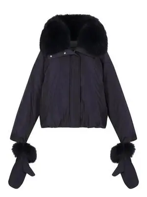 YVES SALOMON Down Jacket - Blue