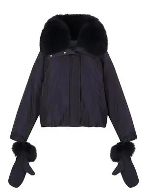 YVES SALOMON Down Jacket - Blue