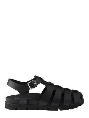 Prada Rubber Fisherman Sandals - Black