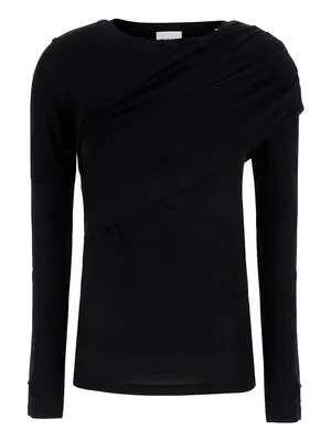 Isabel Marant Étoile Draped Viscose Top - Black