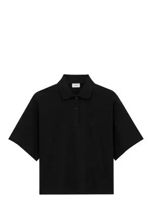 Saint Laurent Cotton Blend Polo Shirt - Multicolor