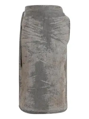 DIESEL® De-morika-fsi Flared Midi Skirt - Gray