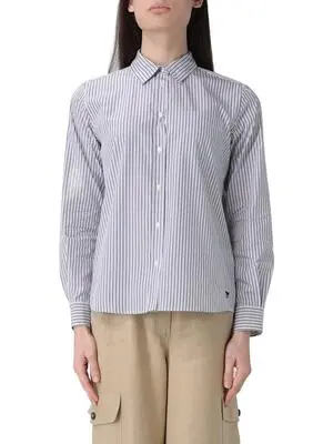 Max Mara Striped Cotton Shirt - Blue