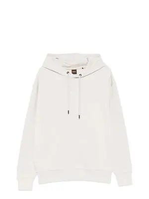 BOSS Cotton Hooded Sweatshirt - Cream