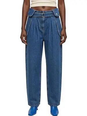 Loewe Cotton Denim Cargo Jeans - Blue