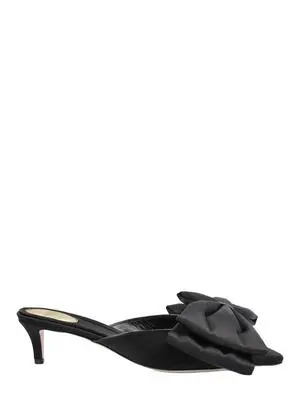 Valentino Garavani Satin Bow Mules - Black