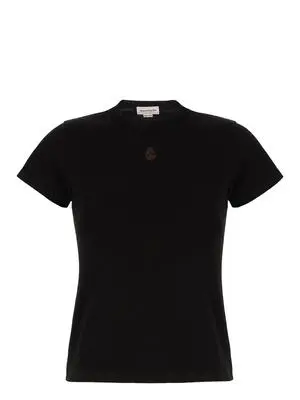 Alexander McQueen Solid Short Sleeve T-shirt - Multicolor