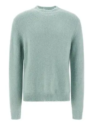 JIL SANDER Jil Sander Men Alpaca Wool Sweater Blue