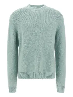 JIL SANDER Alpaca Wool Blend Pullover - Blue