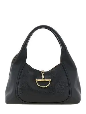 Gucci Softbit Grained Leather Bag - Black