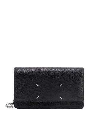 MAISON MARGIELA Four Stitches Leather Crossbody Bag - Black