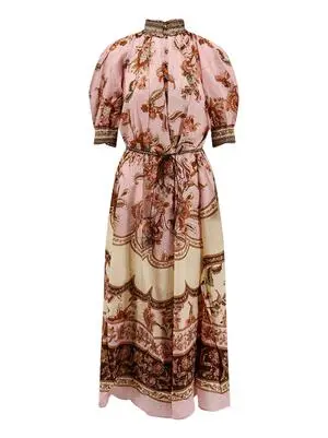 Zimmermann Aster Billow Silk Long Dress - Multicolor