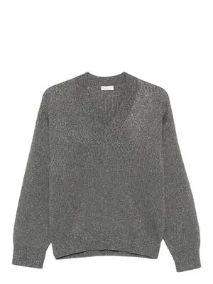 Brunello Cucinelli Cashmere V-neck Sweater - Gray