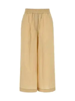 Loewe Beige Cotton Blend Paula S Ibiza Wide-leg Pant - Brown