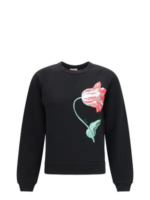 Kenzo Tulip Cotton Sweatshirt - Black