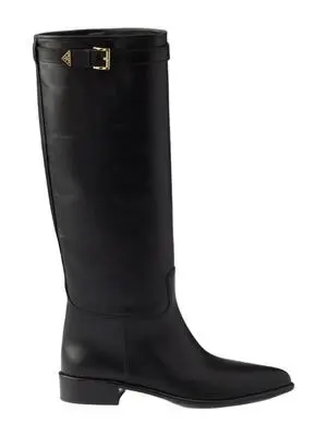 Prada Leather Stivali - Black
