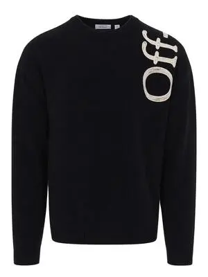 Off-White Vertical Knit Crewneck - Black