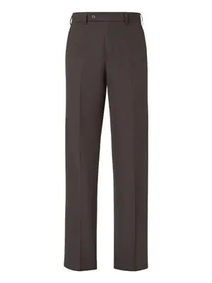 Fendi Cigarette Wool Trousers - Brown