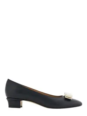 FERRAGAMO Vara 2.0 Smooth Leather Décollet - Black