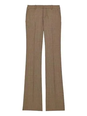 Saint Laurent Wool Patterned Pants - Multicolor