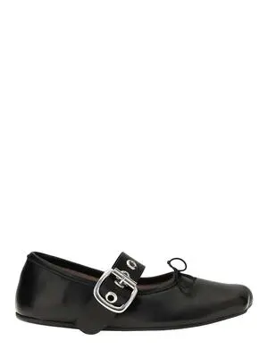 VIVIENNE WESTWOOD Alice Leather Ballerinas - Black