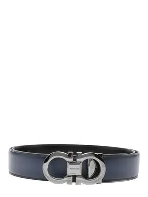 FERRAGAMO Cintura Double Gancini - Gray