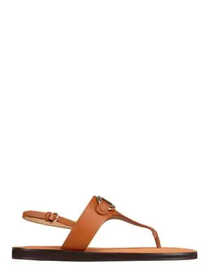 FERRAGAMO Siriana Flat Thong Sandals - Brown