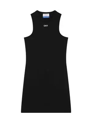Off-White Mini Dress With Logo - Black