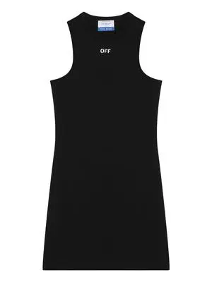 Off-White Logo Mini Dress - Black