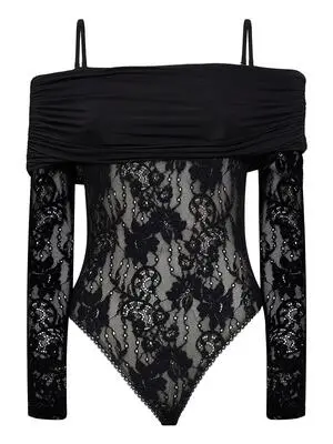 Zimmermann Black Lace Rebellion Bodysuit - Multicolor