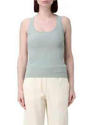 Max Mara Cotton Ribbed Tank Top - Blue