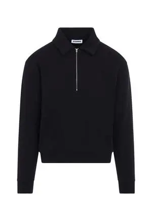 JIL SANDER Half-zip Sweatshirt - Blue