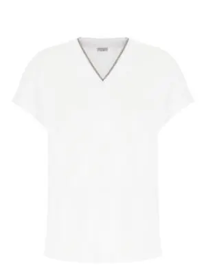 Brunello Cucinelli V-neck T-shirt - Multicolor