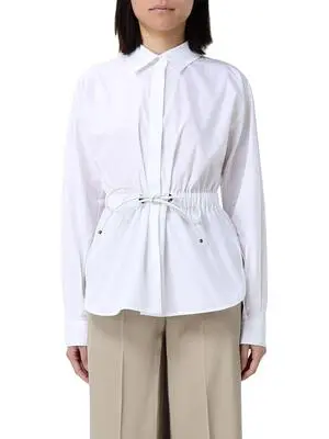 Max Mara Cotton Shirt With Drawstring - White