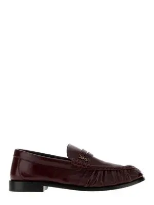 Saint Laurent Burgundy Leather Le Loafers Loafers - Red