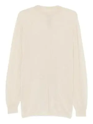 Rick Owens Rws Wool Crew Neck Long-sleeve Jumper - Cream