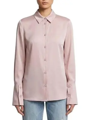 Max Mara Classic Stretch Silk Shirt - Pink