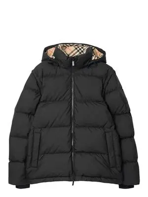 Burberry Bideford Detachable Sleeve Puffer Jacket - Black