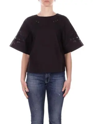 Max Mara Wkdtarga Blouse In Cotton Poplin - Black