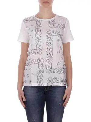 Max Mara Embroidered Linen T-shirt - White