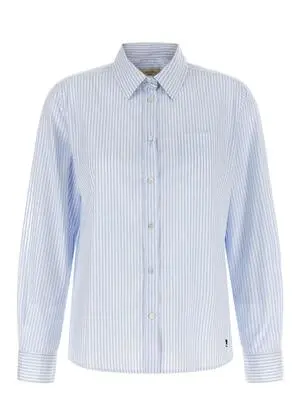 Max Mara Striped Cotton Shirt - Blue