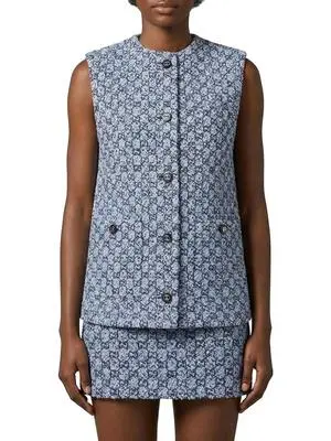 Gucci Cotton Gg Vest - Blue