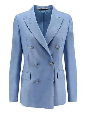 Tagliatore Parigi Double-breasted Linen Blazer - Multicolor
