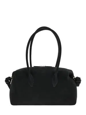Yuzefi Brioche Shoulder Duffle Bag - Black