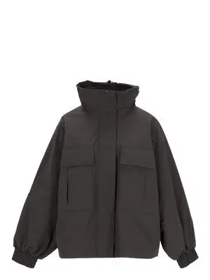 Max Mara Washed Water-repellent Canvas Jacket - Black