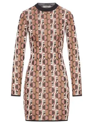 Fendi Abito Optical Dress - Multicolor
