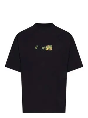 Off-White Off White Men Black Cotton Jersey Spices Arrow Skate T-Shirt Multicolor