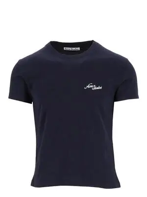 Acne Studios ACNE STUDIOS Organic Cotton Short-Sleeve T-shirt Blue