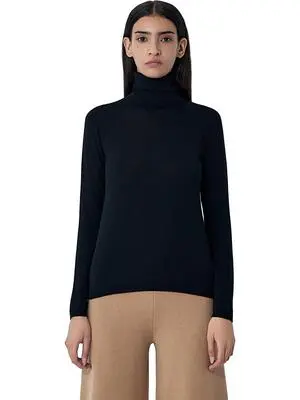 Max Mara Max Mara Women Wool Turtleneck Sweater Black