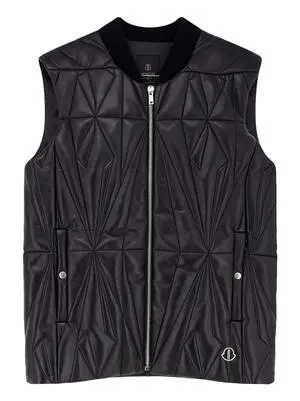 Moncler Rick Owens Geocamo Flight Leather Vest - Black